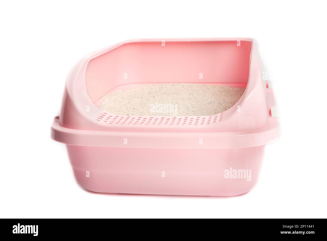 Plastic pink cat litter with betonite filler for large breeds of cats ...