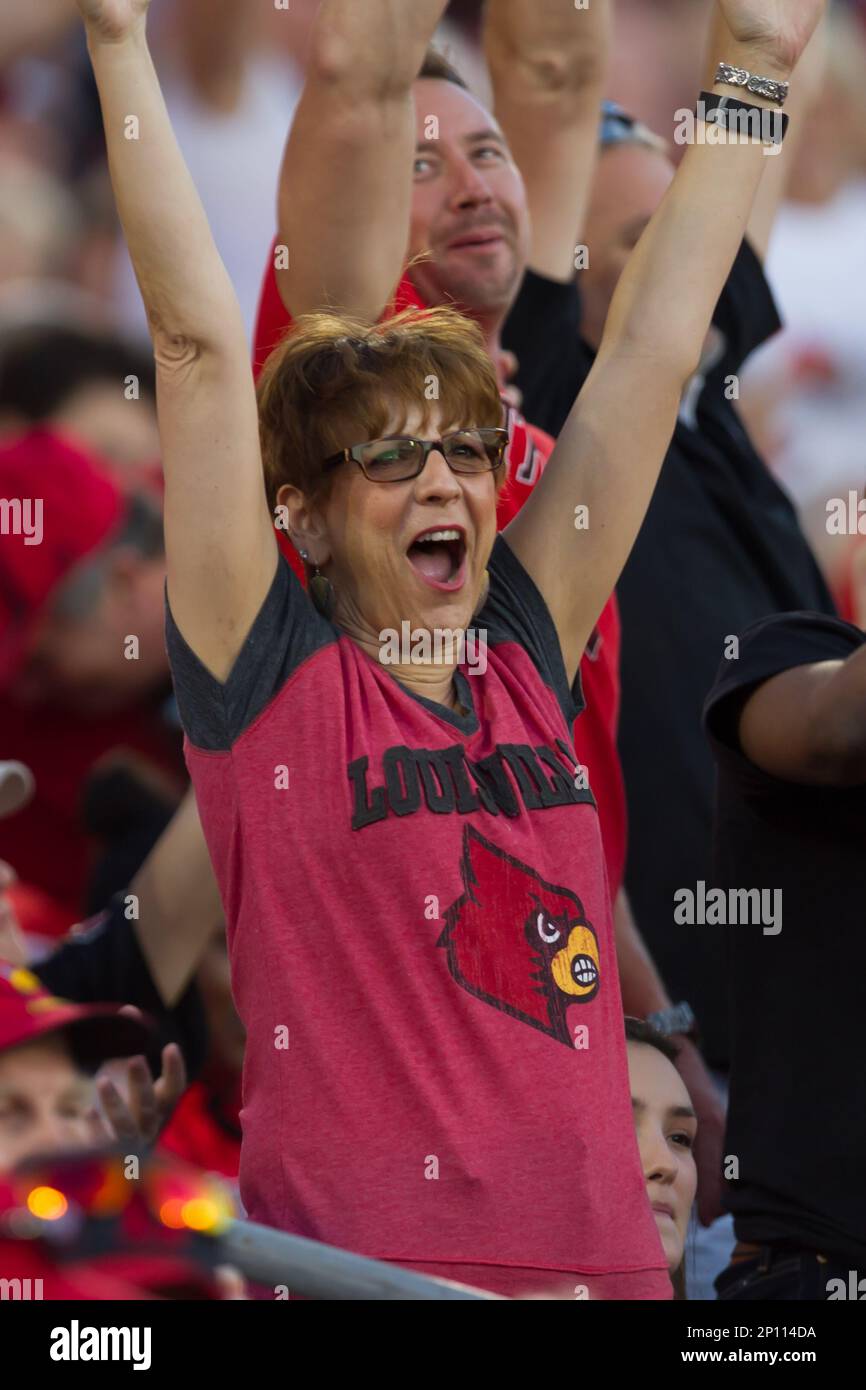 September 1, 2016: Louisville fan during the 1st half of the NCAA ...