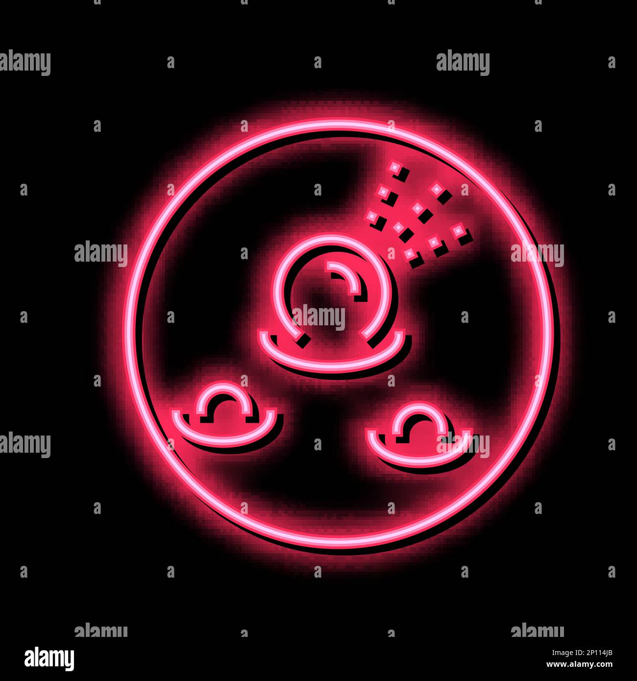 pyogenic granuloma skin disease neon glow icon illustration Stock ...