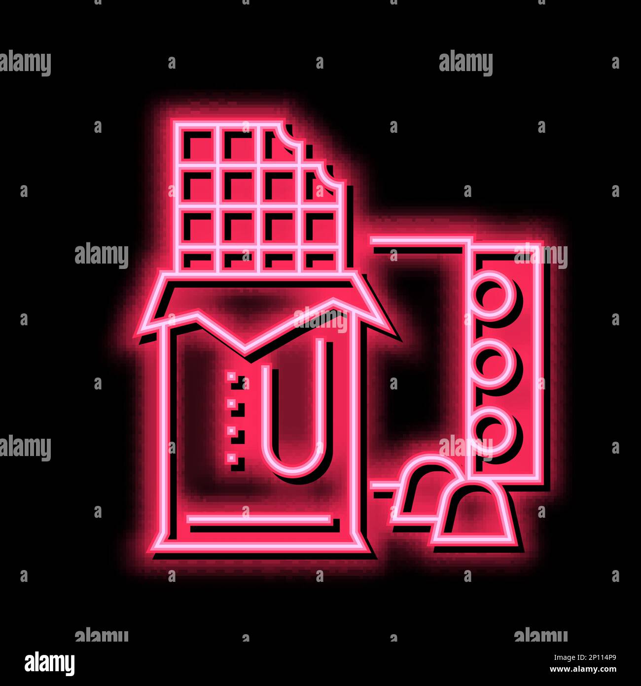chocolate product neon glow icon illustration Stock Vector Image & Art ...