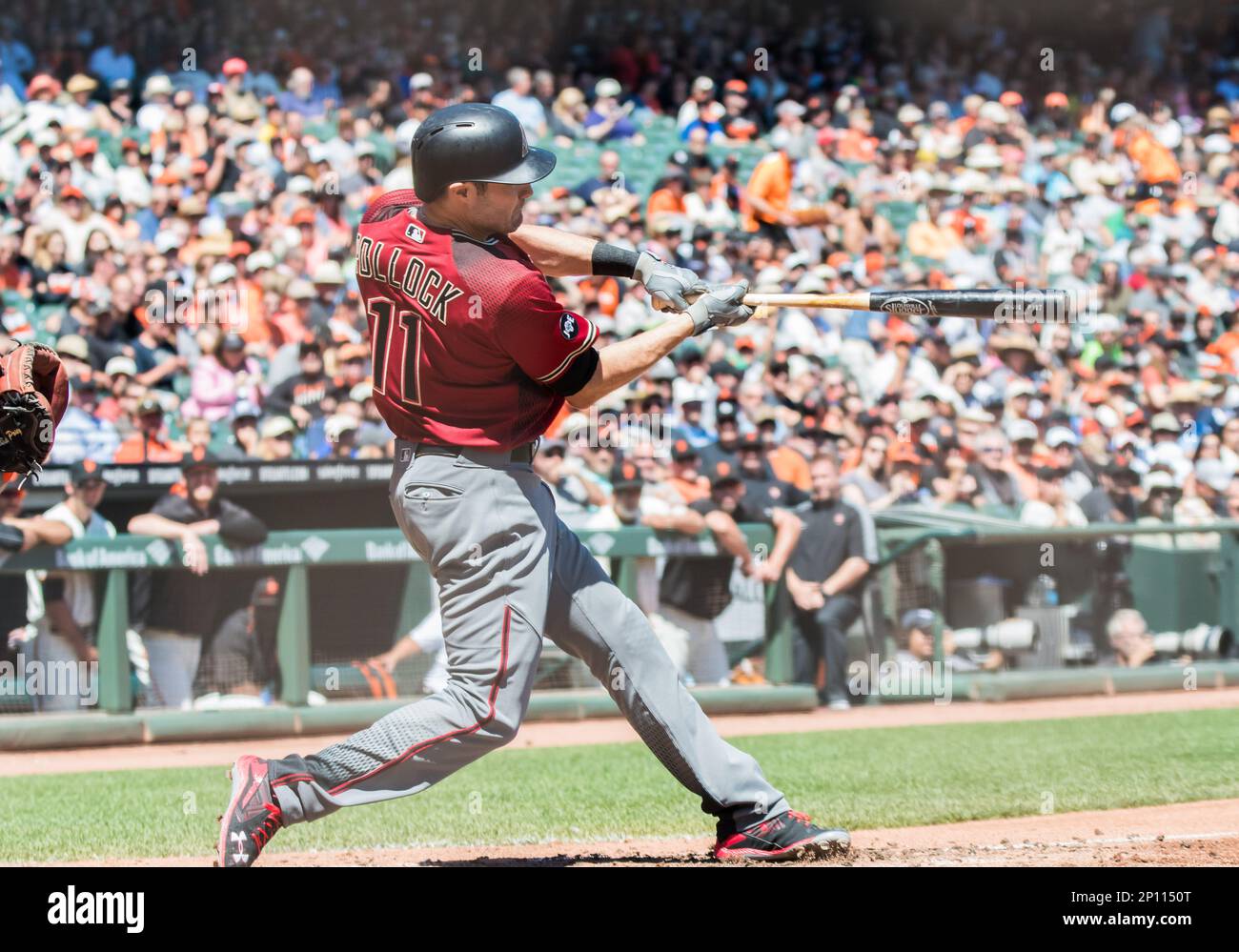 AUG 31 2016: Arizona Diamondbacks center fielder A.J. Pollock (11 ...