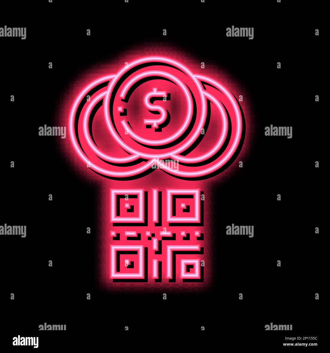 Neon qr code hi-res stock photography and images - Alamy