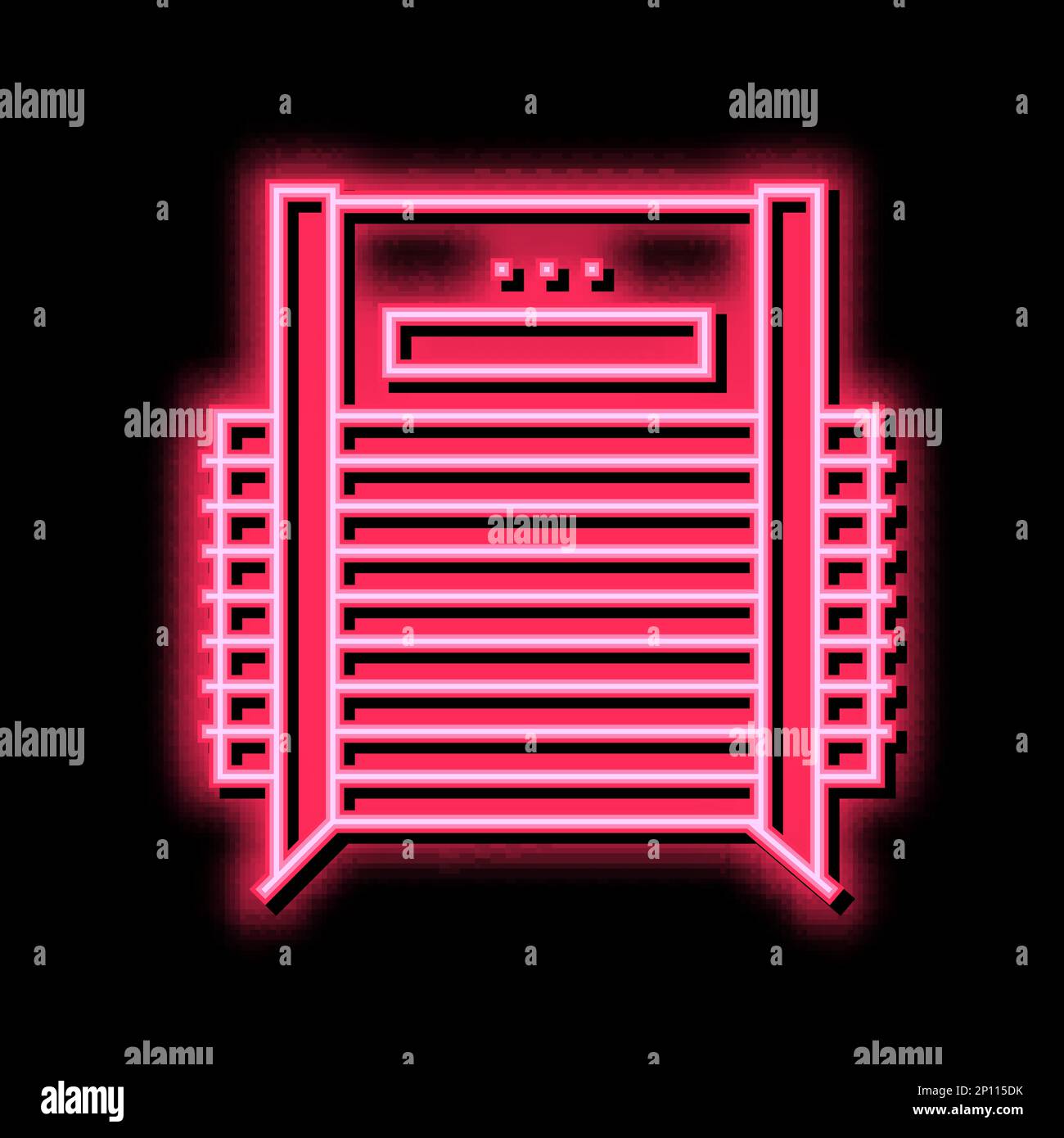 veneer dryer machine neon glow icon illustration Stock Vector Image ...