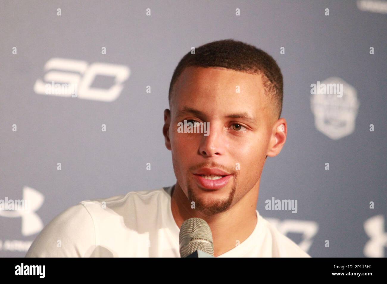 Nba Star Stephen Curry Attends A Press Conference For The Sun Wukong