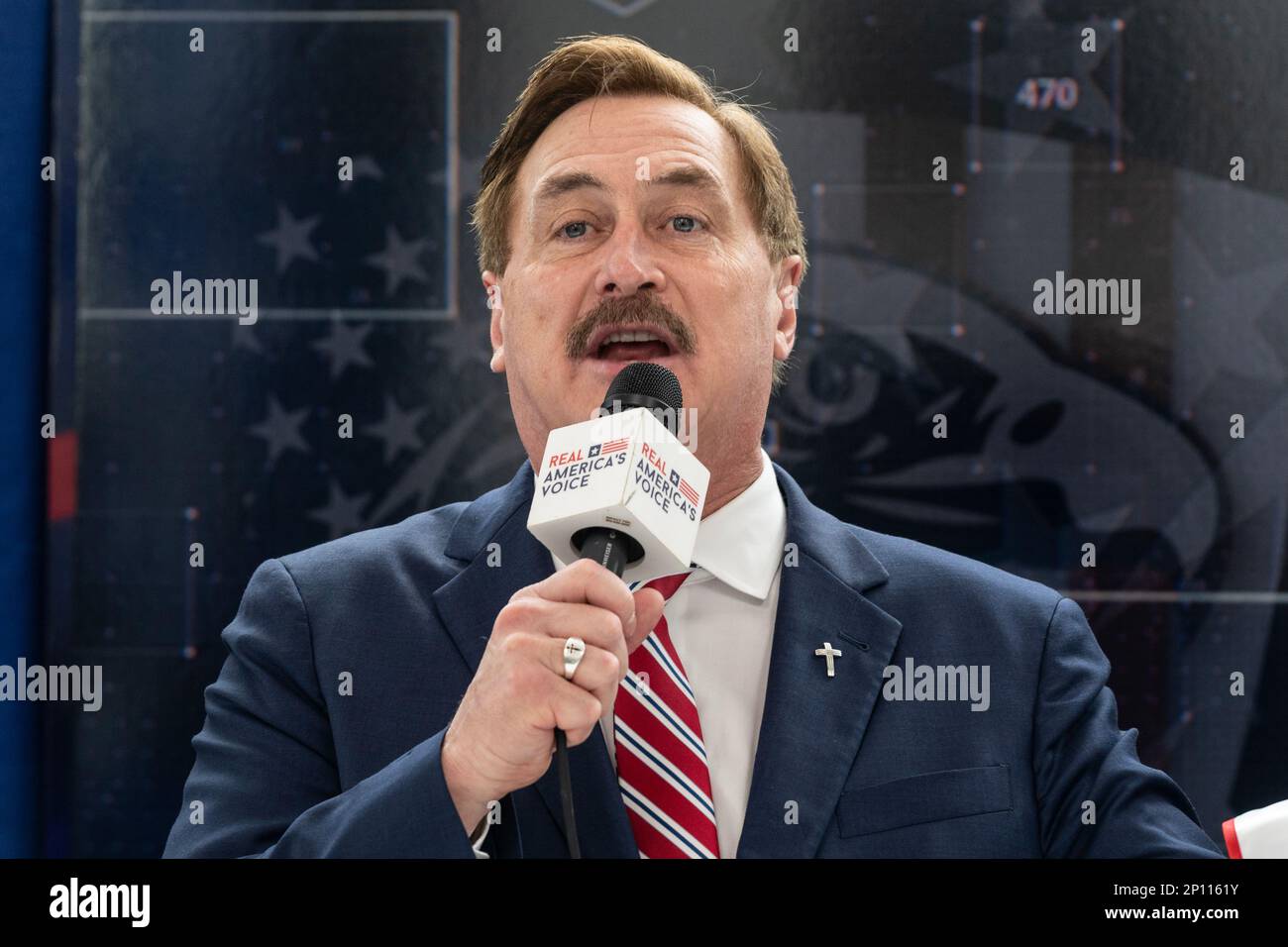 Mike Lindell, CEO of My Pillow broadcasts from the 1st day of CPAC ...