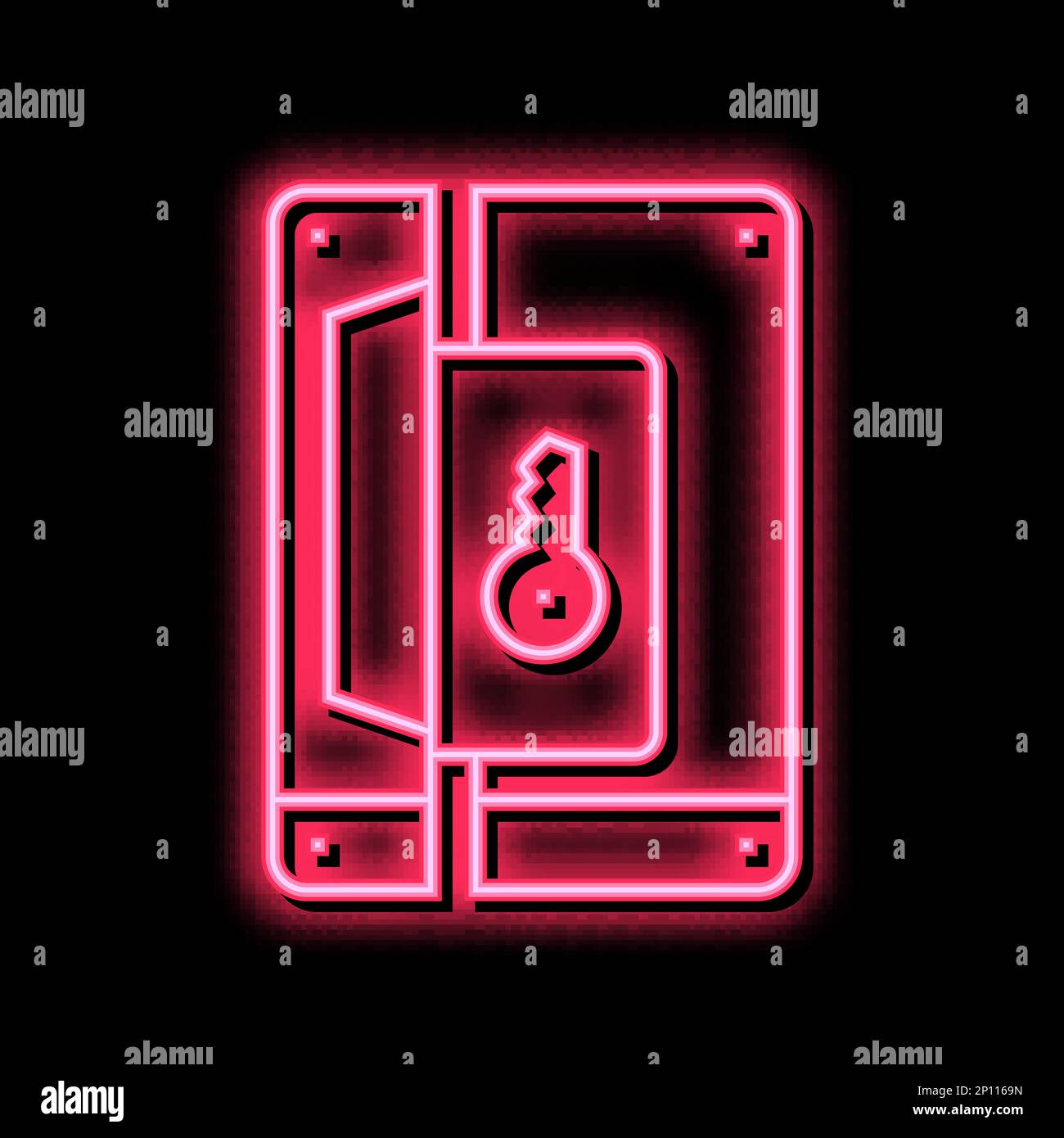 lock with key neon glow icon illustration Stock Vector Image & Art - Alamy