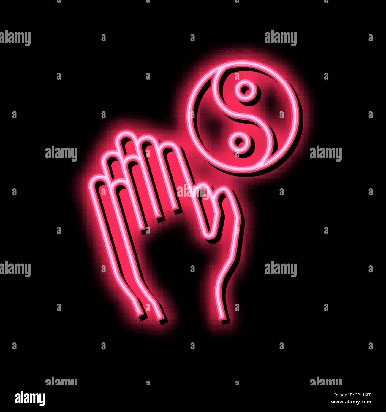 yoga practice neon glow icon illustration Stock Vector Image & Art - Alamy