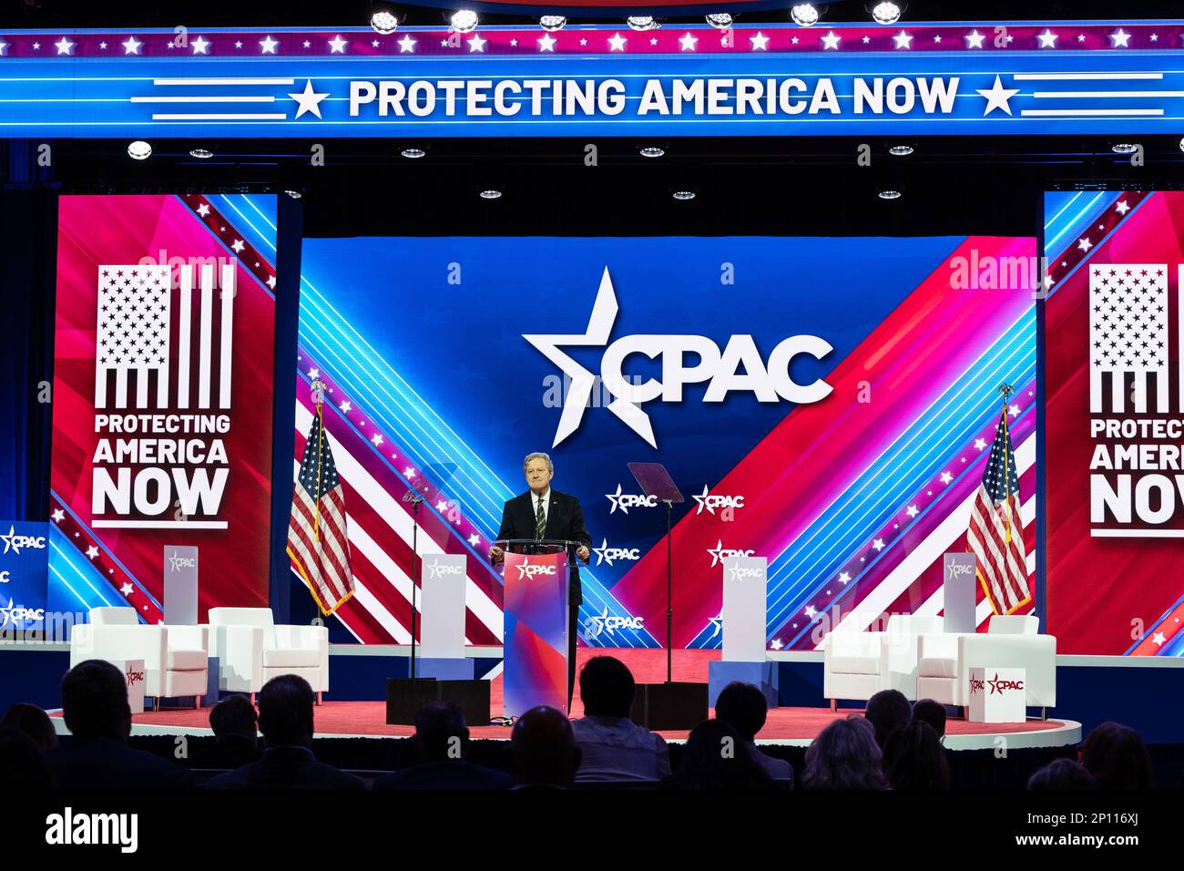 US Senator John Kennedy speaks on the 1st day of CPAC Washington, DC ...
