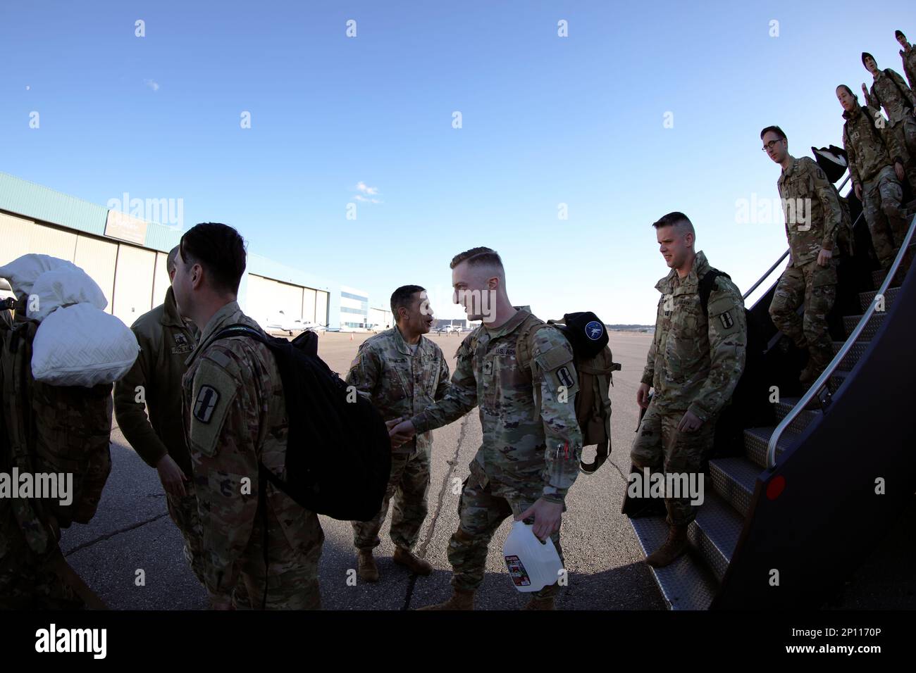 Over New Hampshire Guardsmen of Headquarters and Headquarters Battery ...