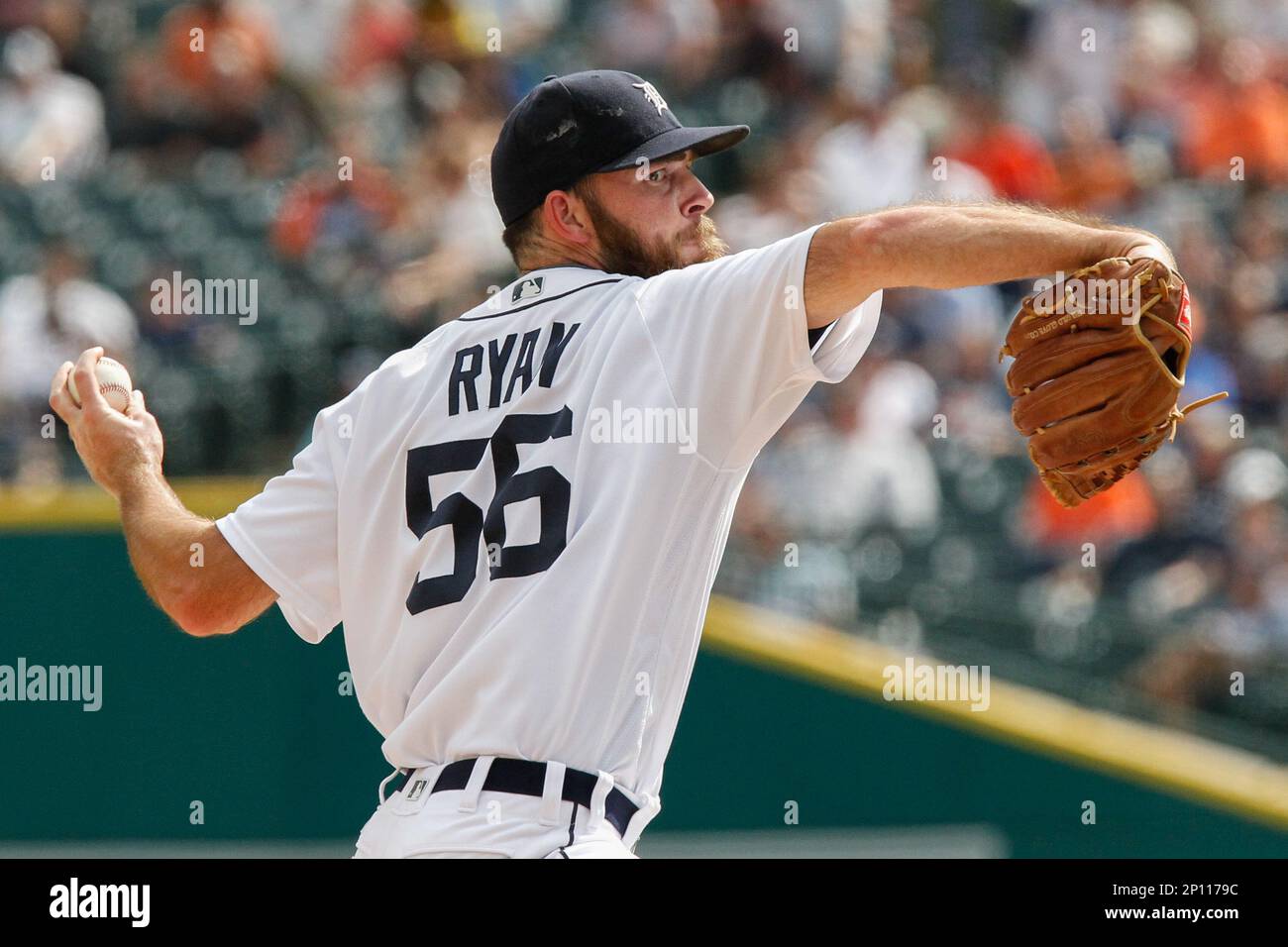 August 31, 2016: Detroit Tigers relief pitcher Kyle Ryan (56) pitches ...