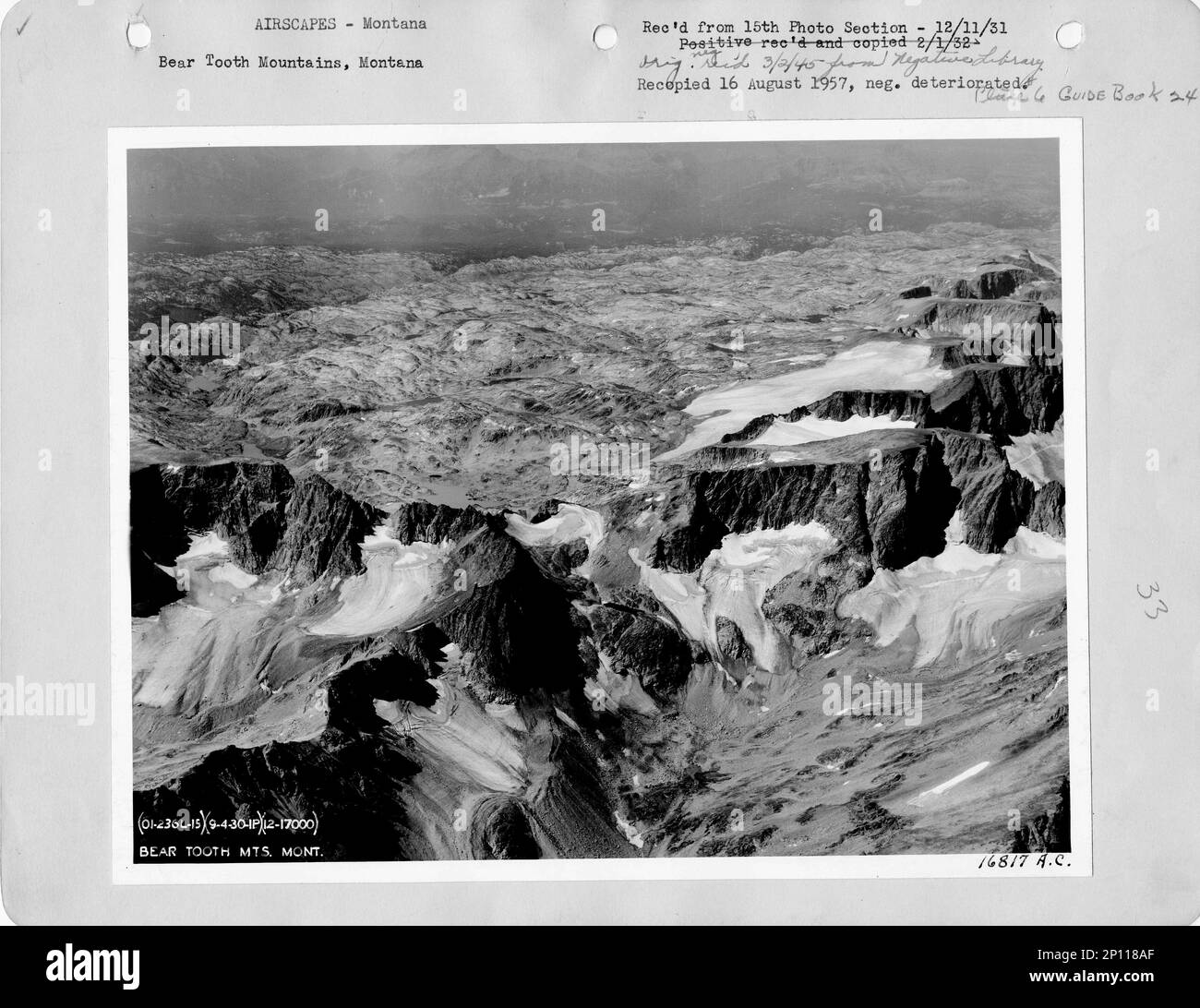 Montana - Bear Tooth Mountains, Aerial Photograph Stock Photo - Alamy