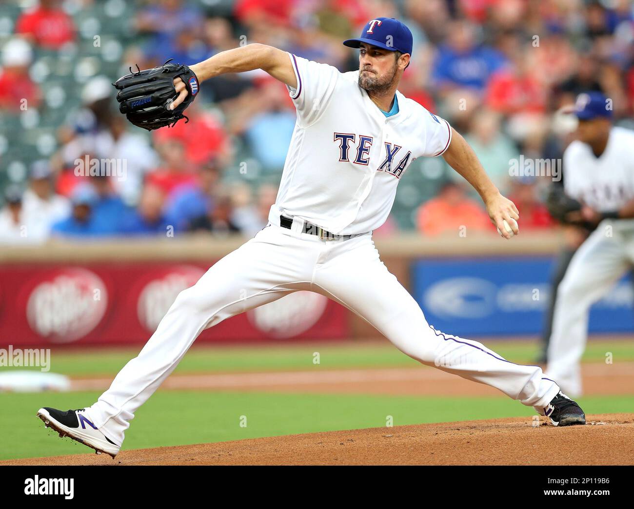 30 Aug 2016 Texas Rangers Starting Pitcher Cole Hamels Delivers A