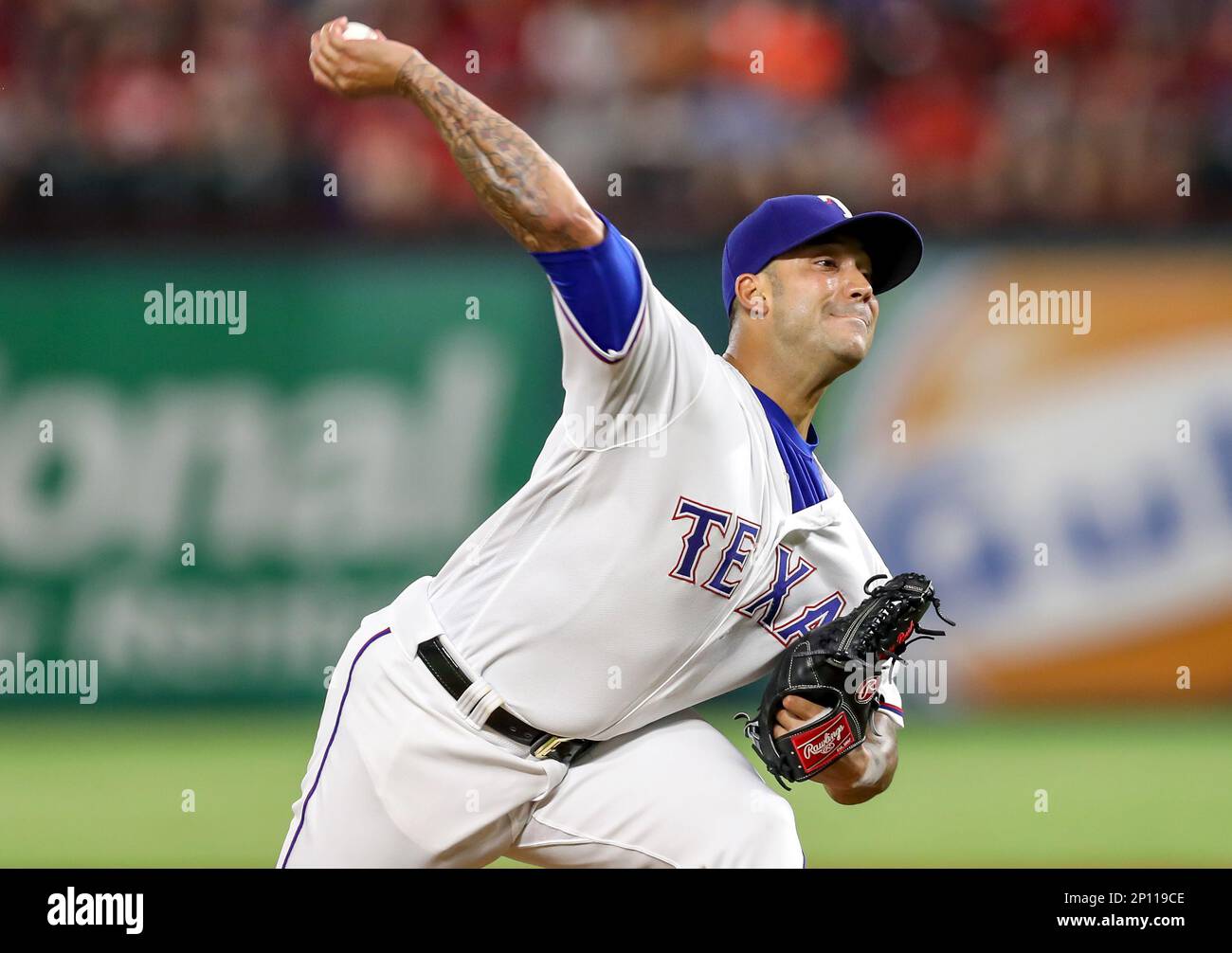 30 AUG 2016: Texas Rangers relieve pitcher Matt Bush during the MLB ...