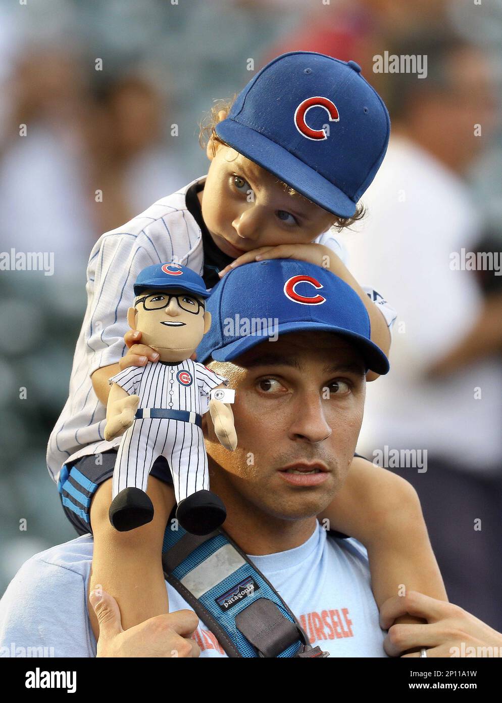 Fans look for autographs before a baseball game between the Chicago ...