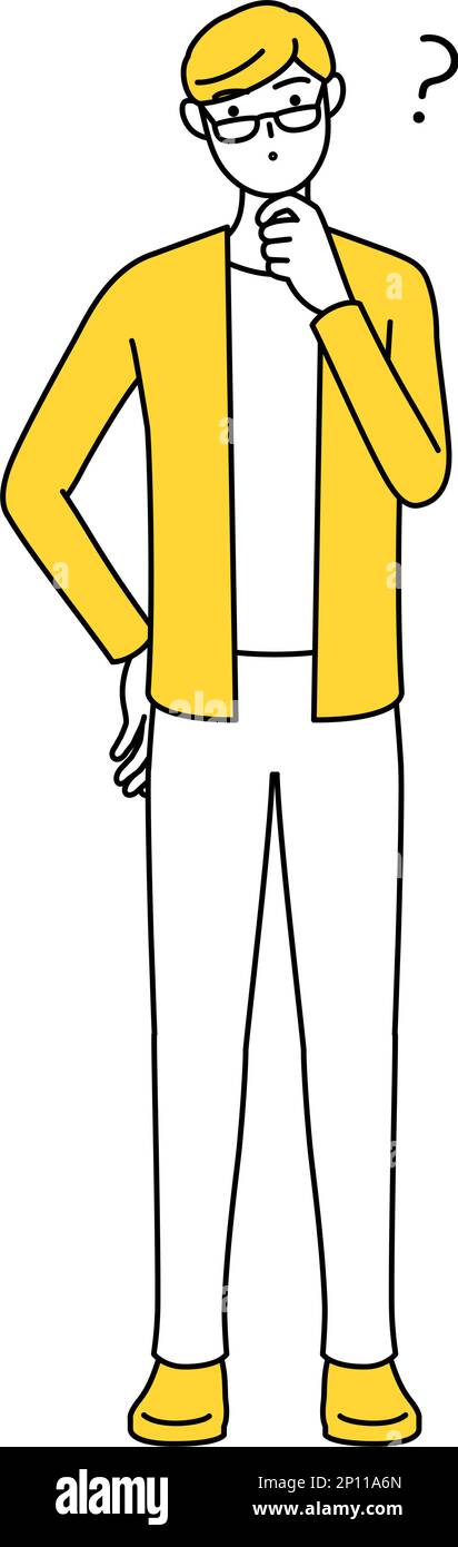 A casually dressed young man with questions Stock Vector Image & Art ...