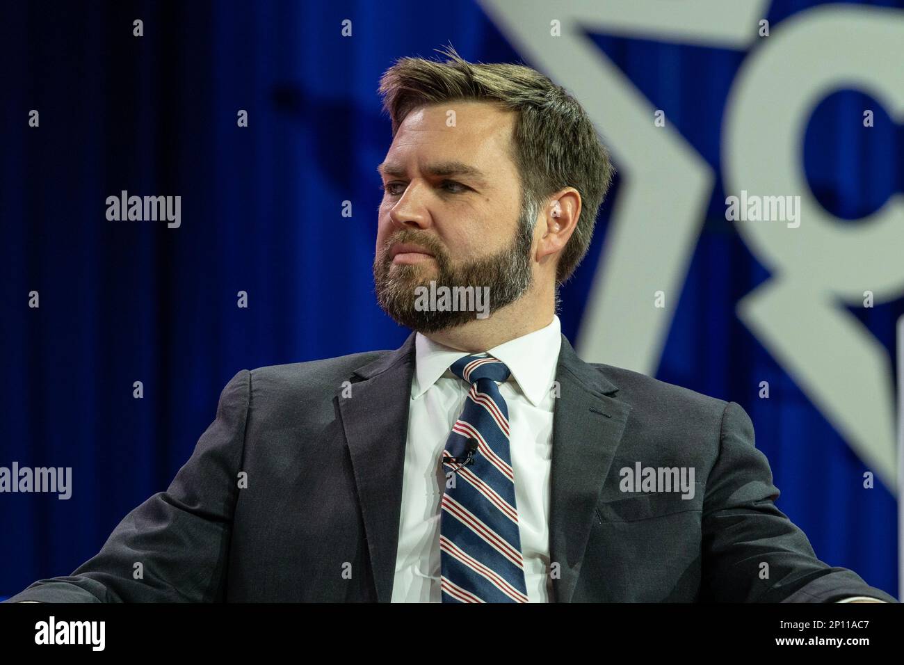 US Senator J. D. Vance speaks on the 1st day of CPAC Washington, DC ...