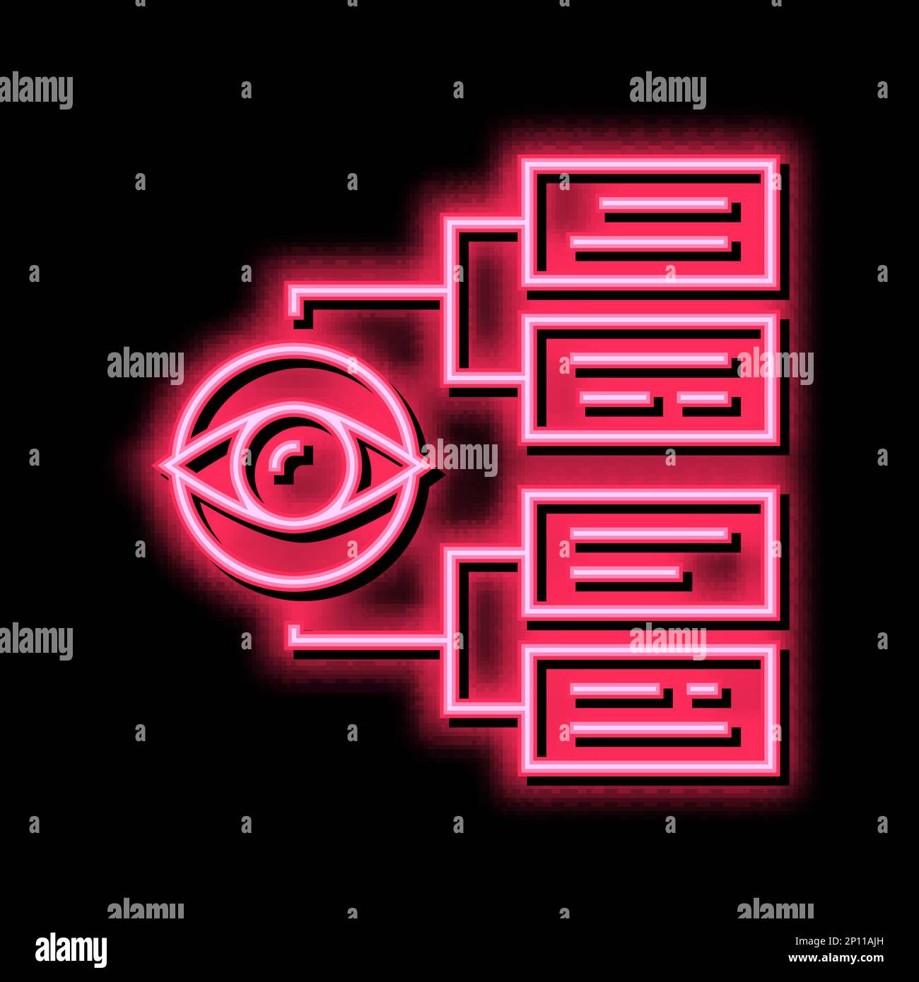 tasks vision neon glow icon illustration Stock Vector Image & Art - Alamy