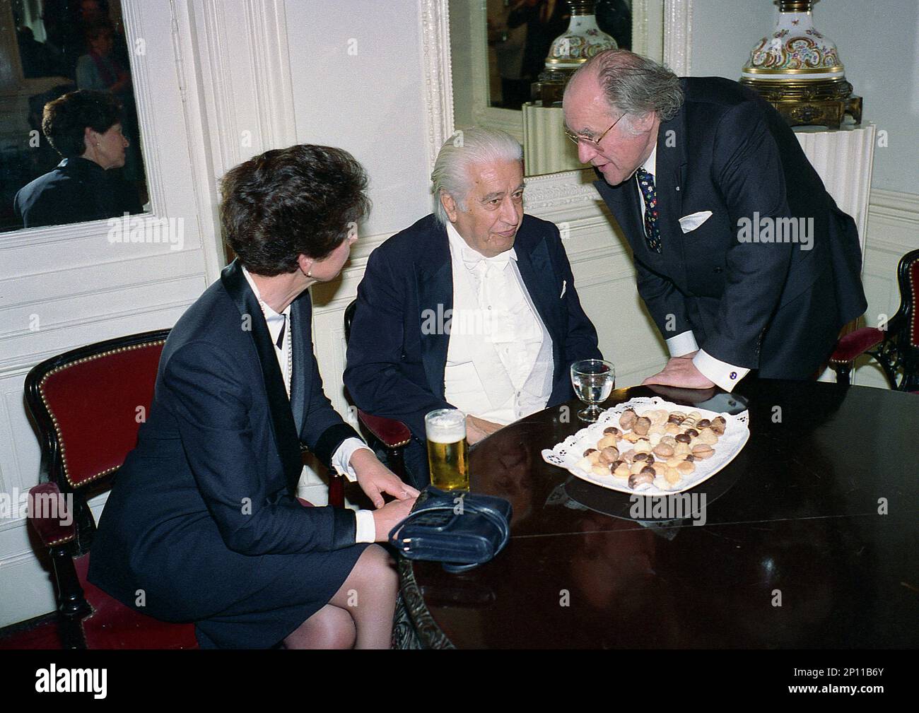 Romanian conductor Sergiu Celibidache, after a concert held at the ...