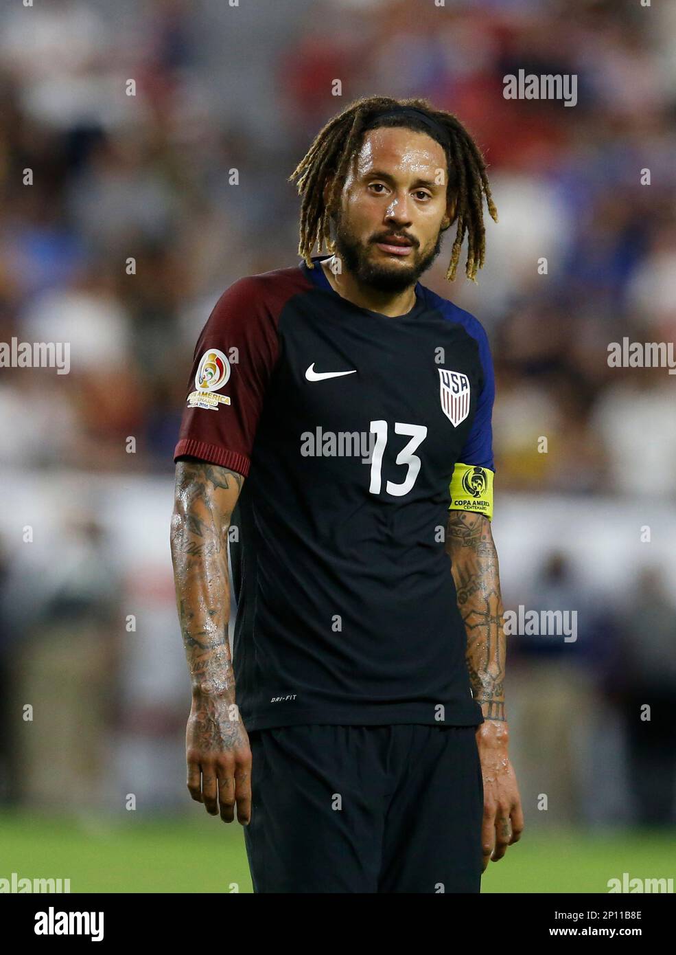 United States midfielder Jermaine Jones (13) against Colombia during ...