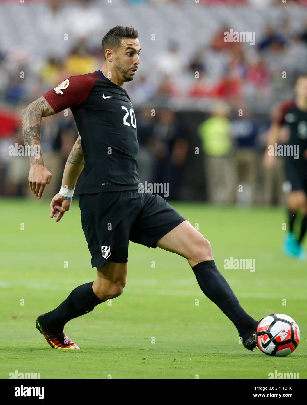 United States defender Geoff Cameron (20) against Colombia during the ...