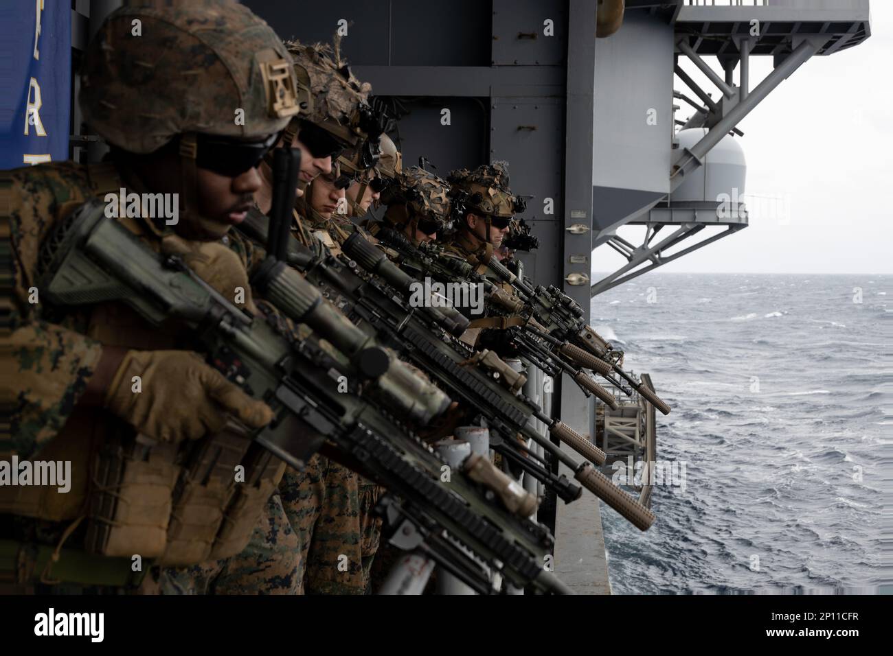 U.S. Marines with Battalion Landing Team 1/4, 31st Marine Expeditionary ...