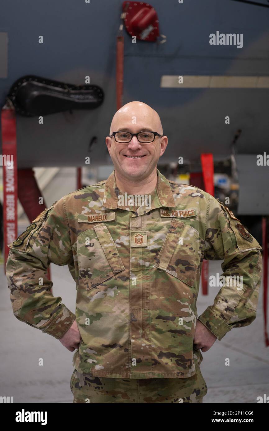 Master Sgt. Seth Maheux, 104th Armament Flight non-commissioned officer ...