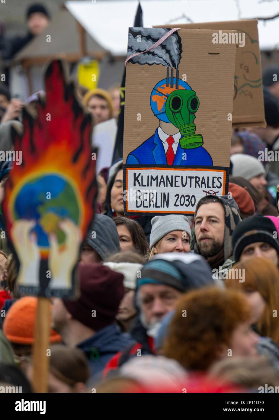 Berlin, Germany. 03rd Mar, 2023. A participant in the Fridays for ...
