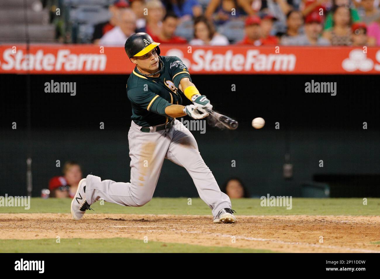 August 4, 2016: Oakland Athletics right fielder Jake Smolinski (5 ...