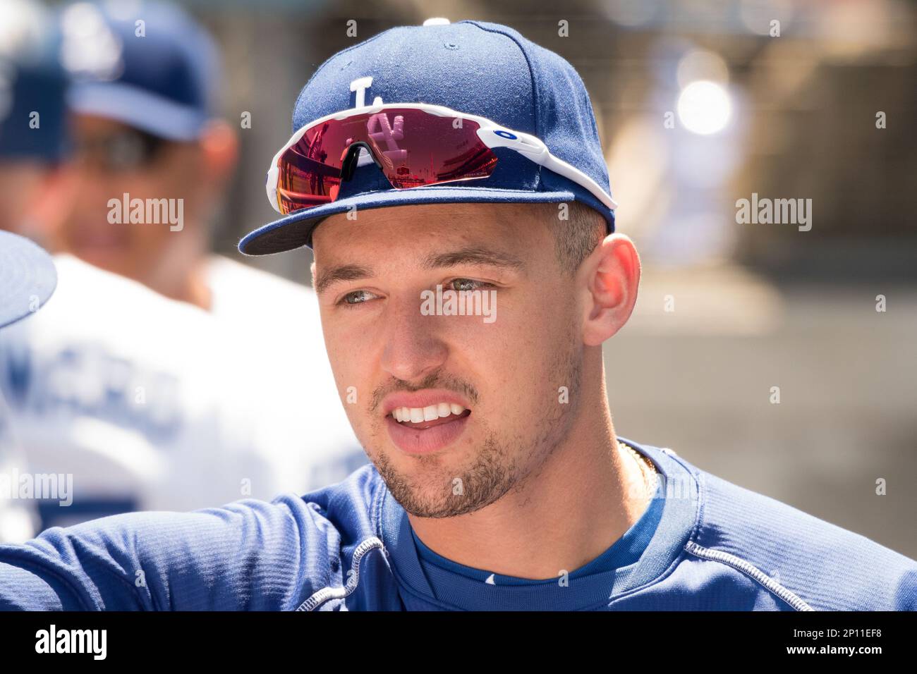 28 AUG 2016: Los Angeles Dodgers Outfield Trayce Thompson (21) in the ...
