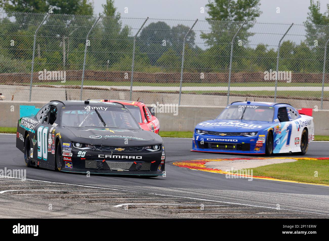 James Davison (90) and Elliott Sadler (1) during the NASCAR Xfinity ...