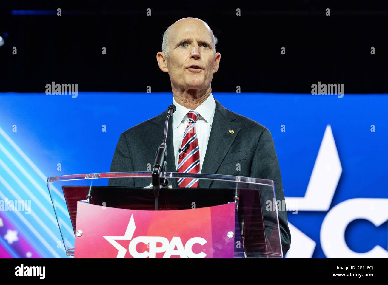 US Senator Rick Scott speaks on the 1st day of CPAC Washington, DC ...