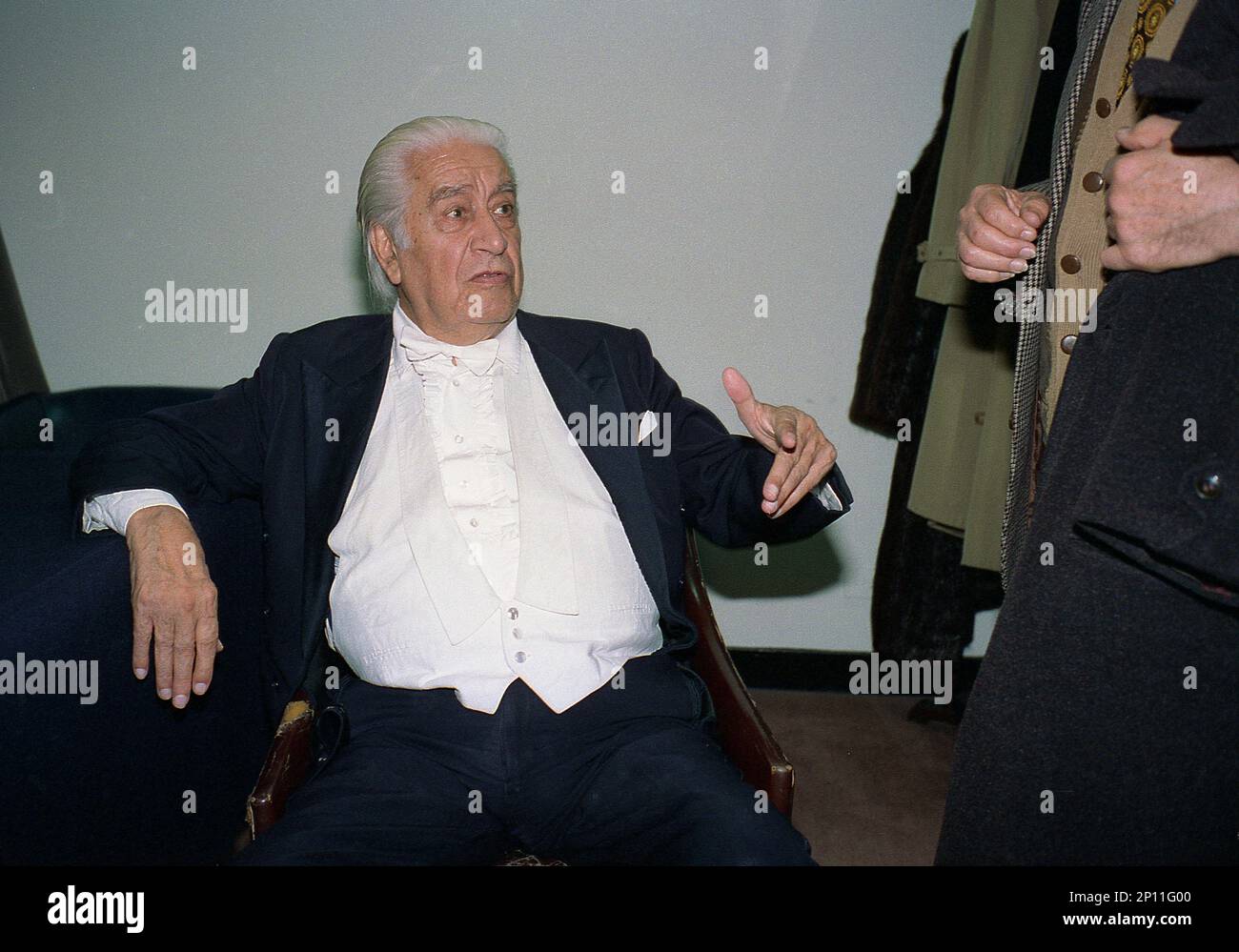 Romanian conductor Sergiu Celibidache, after a concert held at the ...