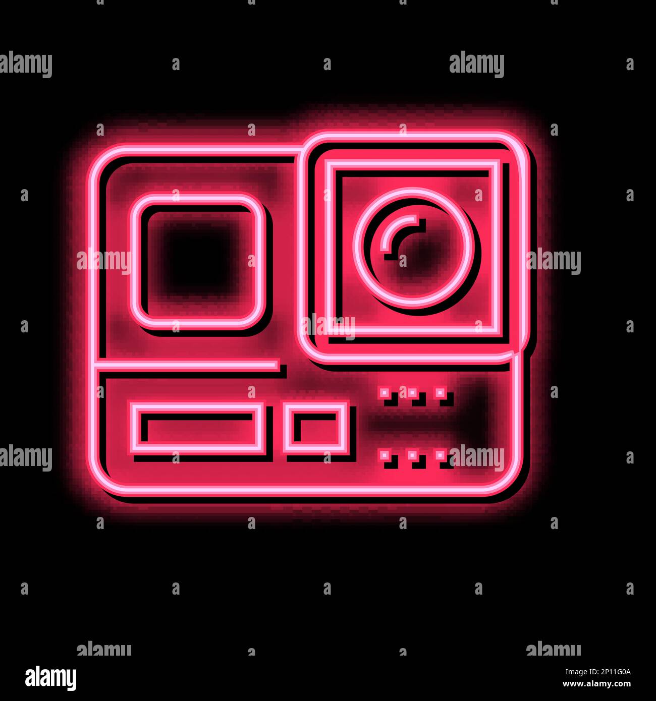 action camera neon glow icon illustration Stock Vector Image & Art - Alamy