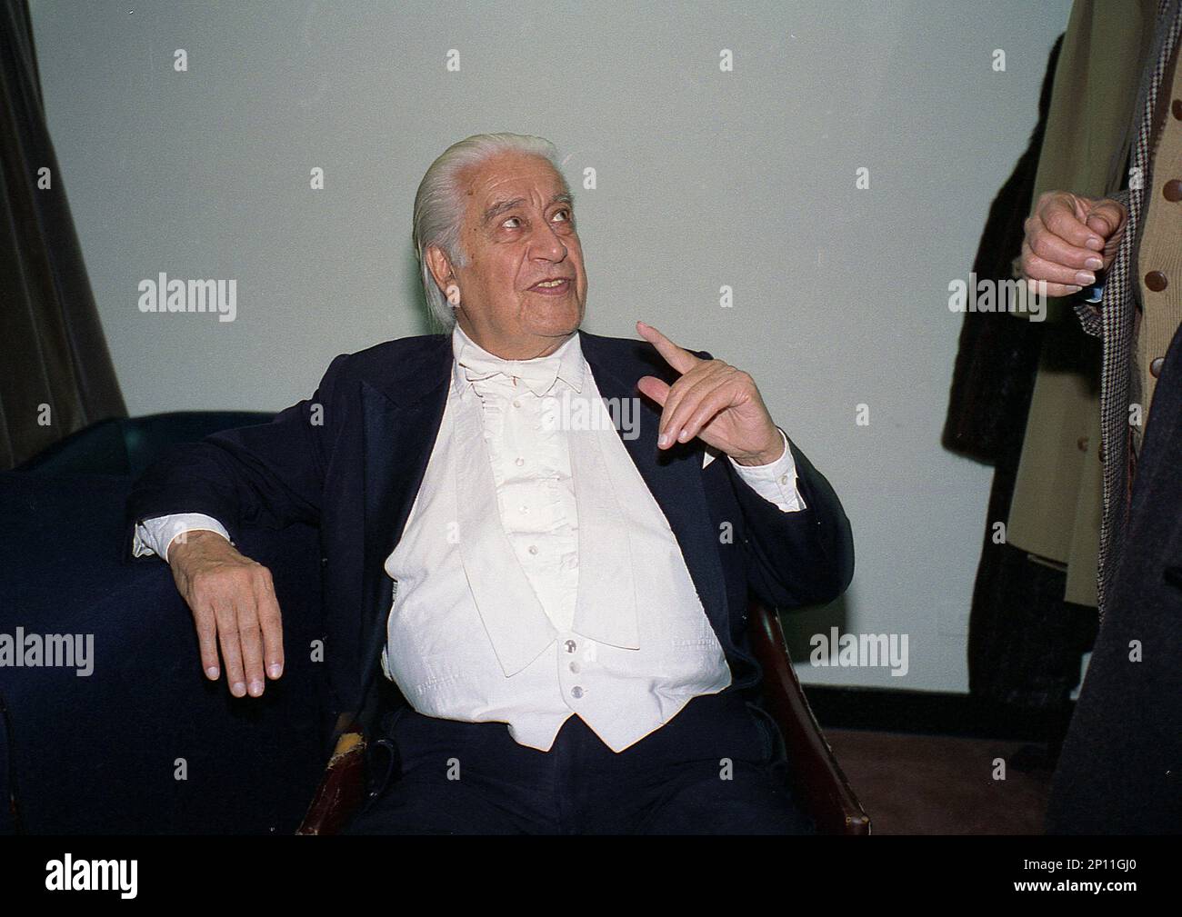 Romanian conductor Sergiu Celibidache, after a concert held at the ...