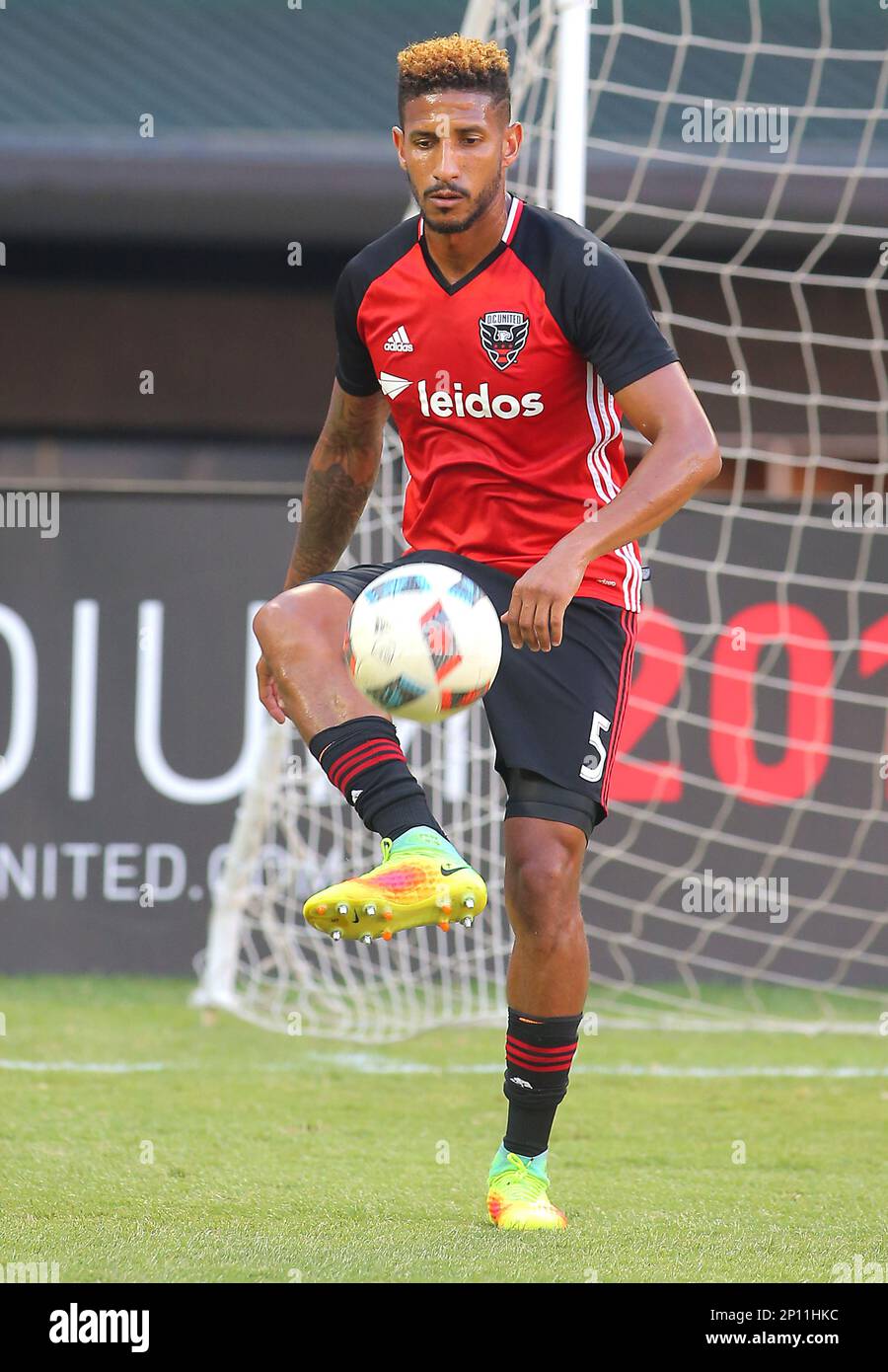 August 27 2016: D.C. United defender Sean Franklin (5) before a MLS ...