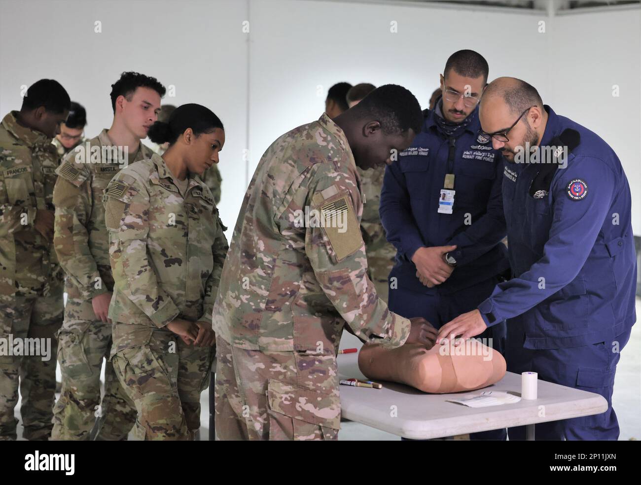 A cohort of new Combat Lifesavers receive CLS-TCCC training at Camp ...