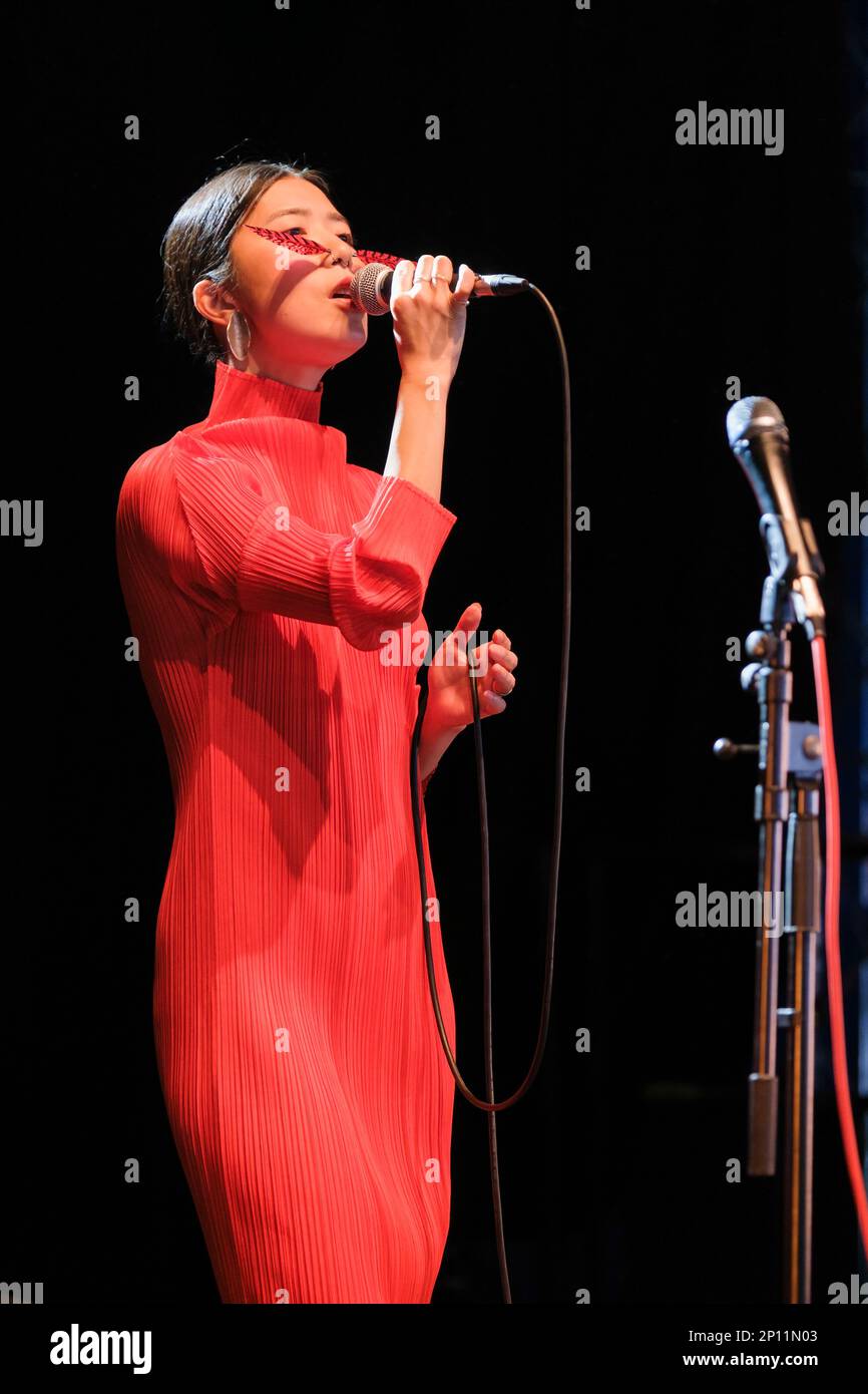 Hatis Noit performing during the 40th Anniversary of the WOMAD Festival ...