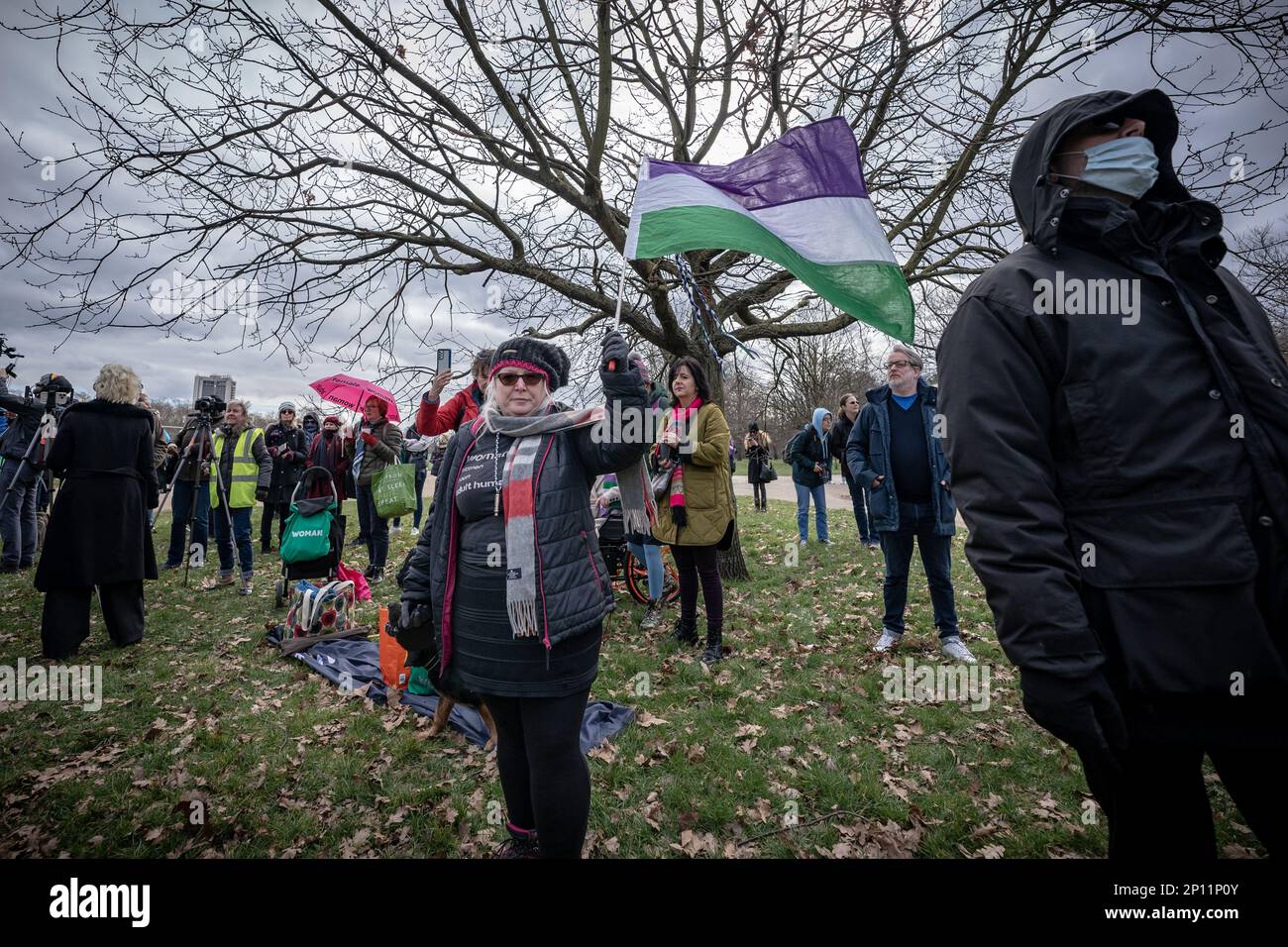 Transgender rights activists counter-protest and clash with Standing ...