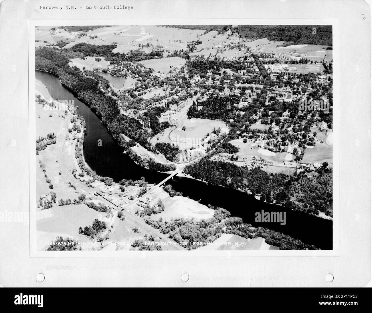 New Hampshire - Hanover through Intervale, Aerial Photograph Stock ...