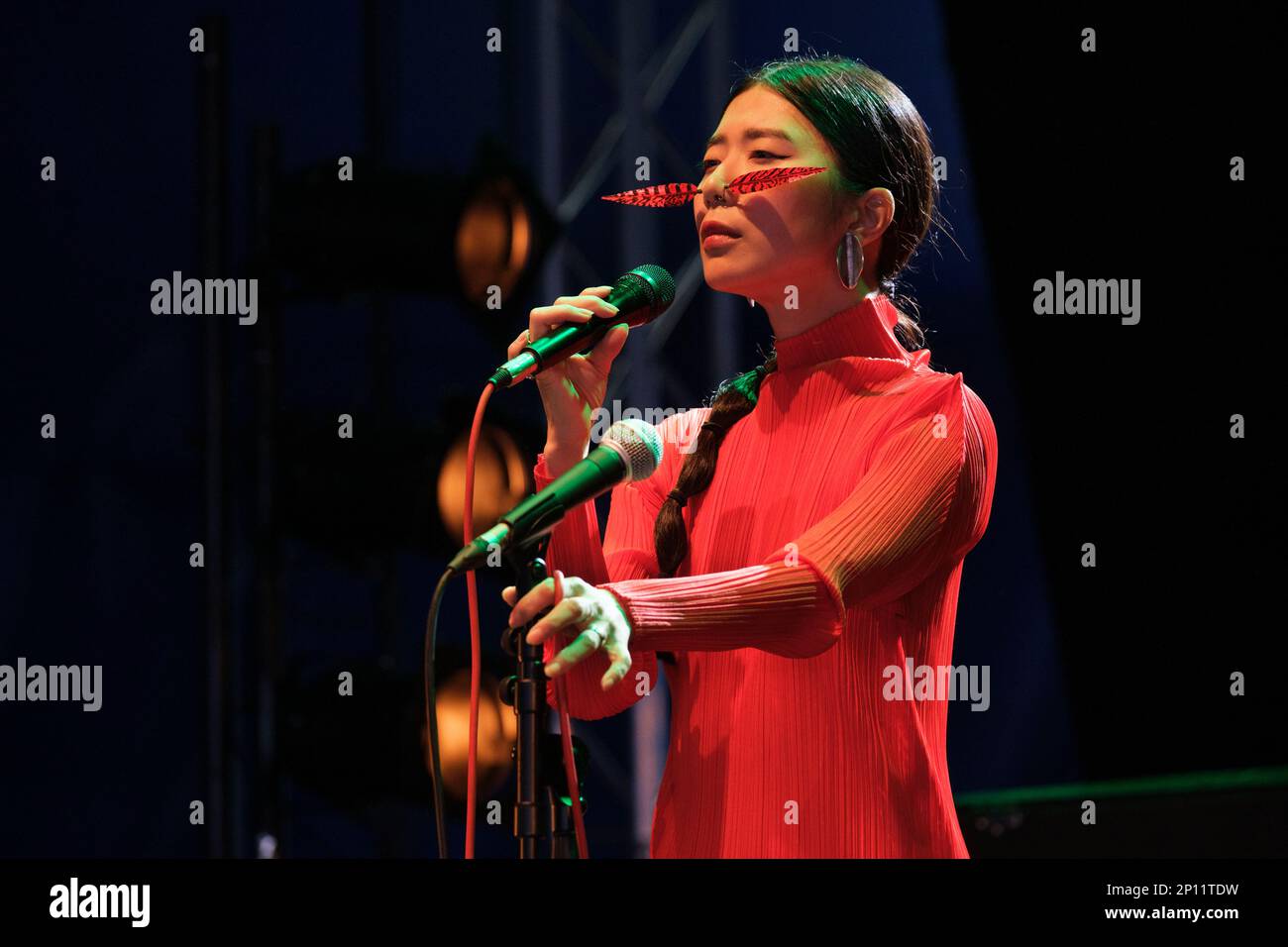 Hatis Noit performing during the 40th Anniversary of the WOMAD Festival ...