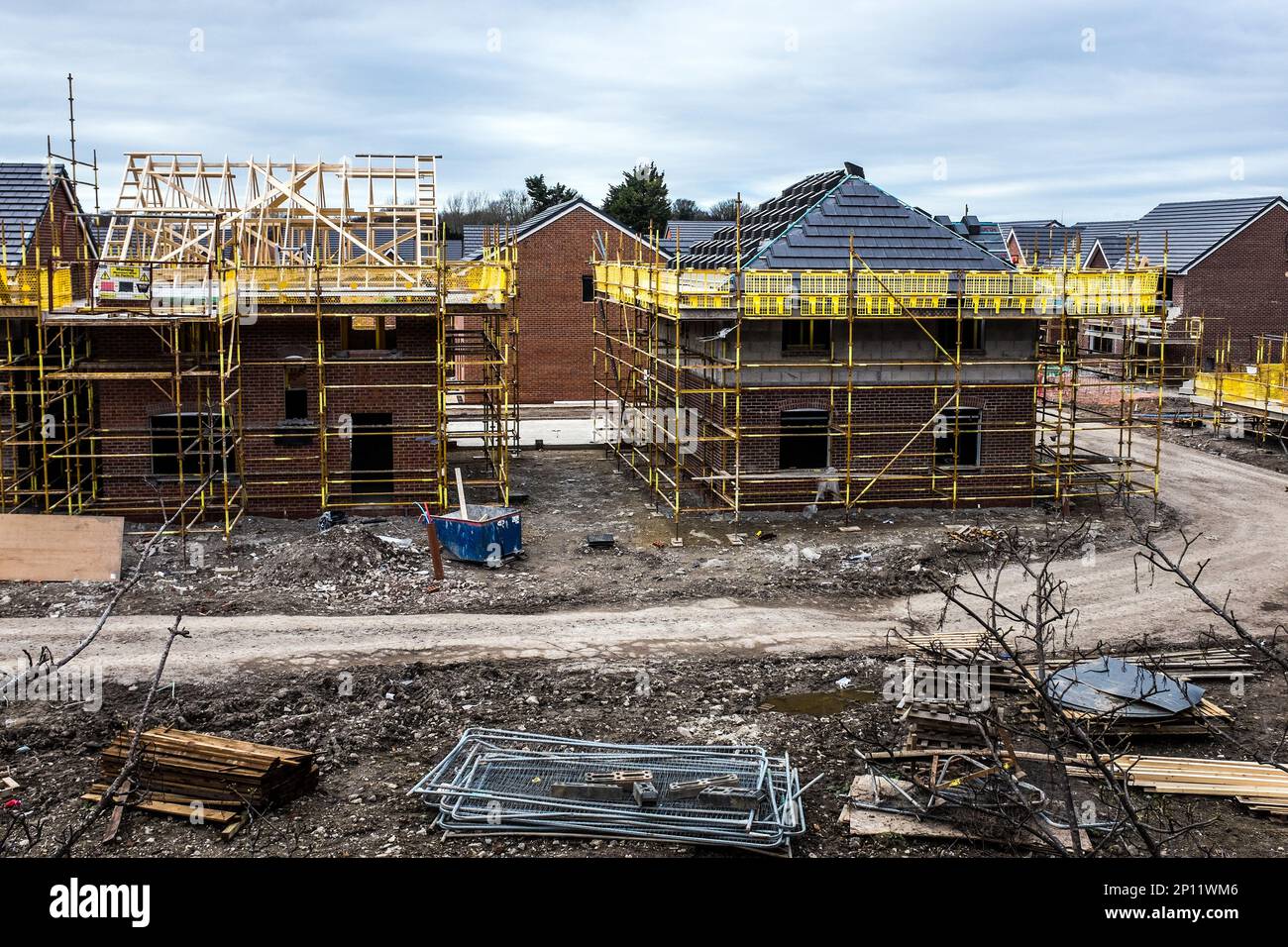 A new housing development nears completion on a former brownfield site ...