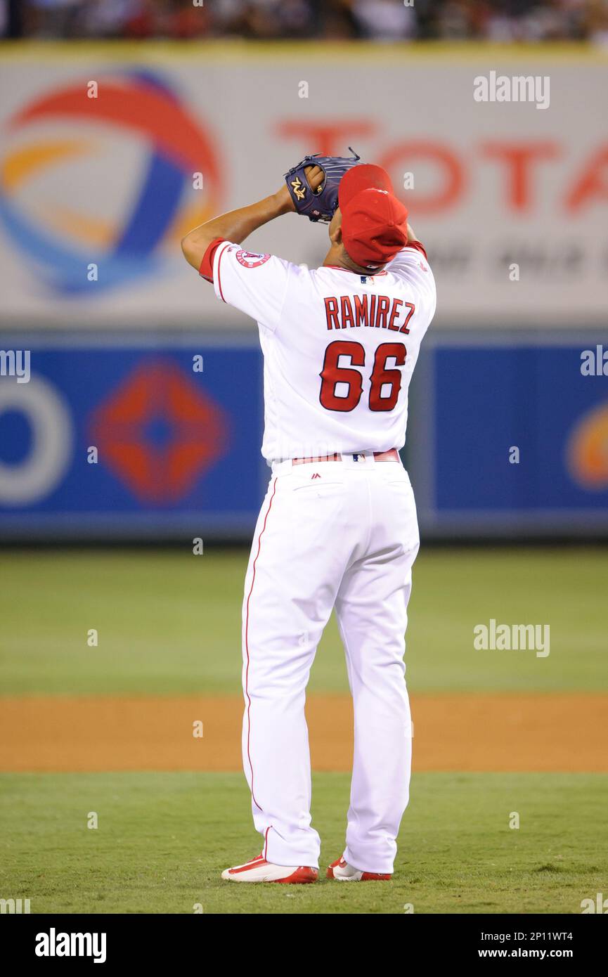 20 August 2016: Los Angeles Angels of Anaheim Pitcher JC Ramirez (66 ...