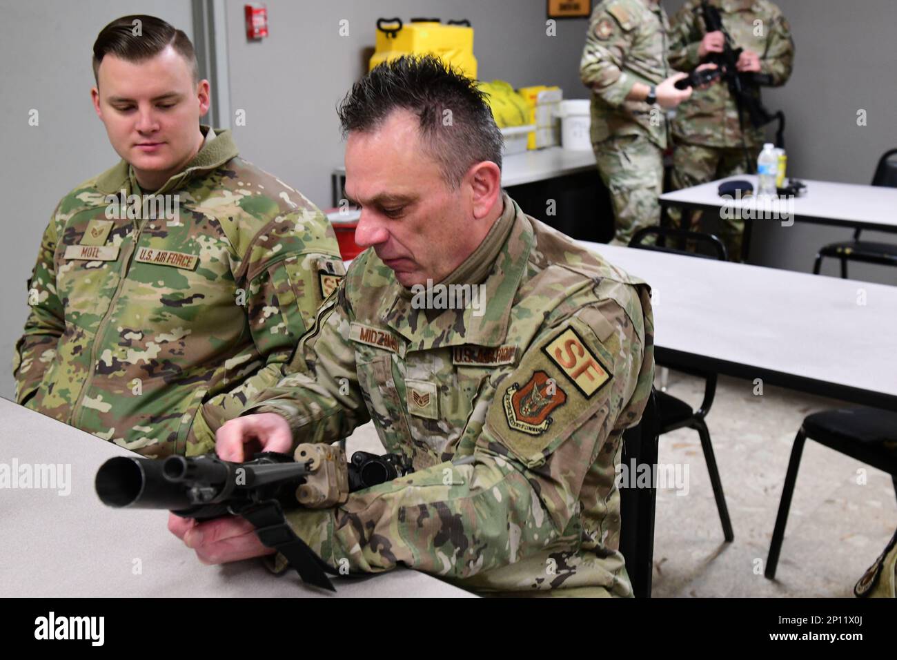 The 926th Security Forces Squadron holds a weaponse training course for ...
