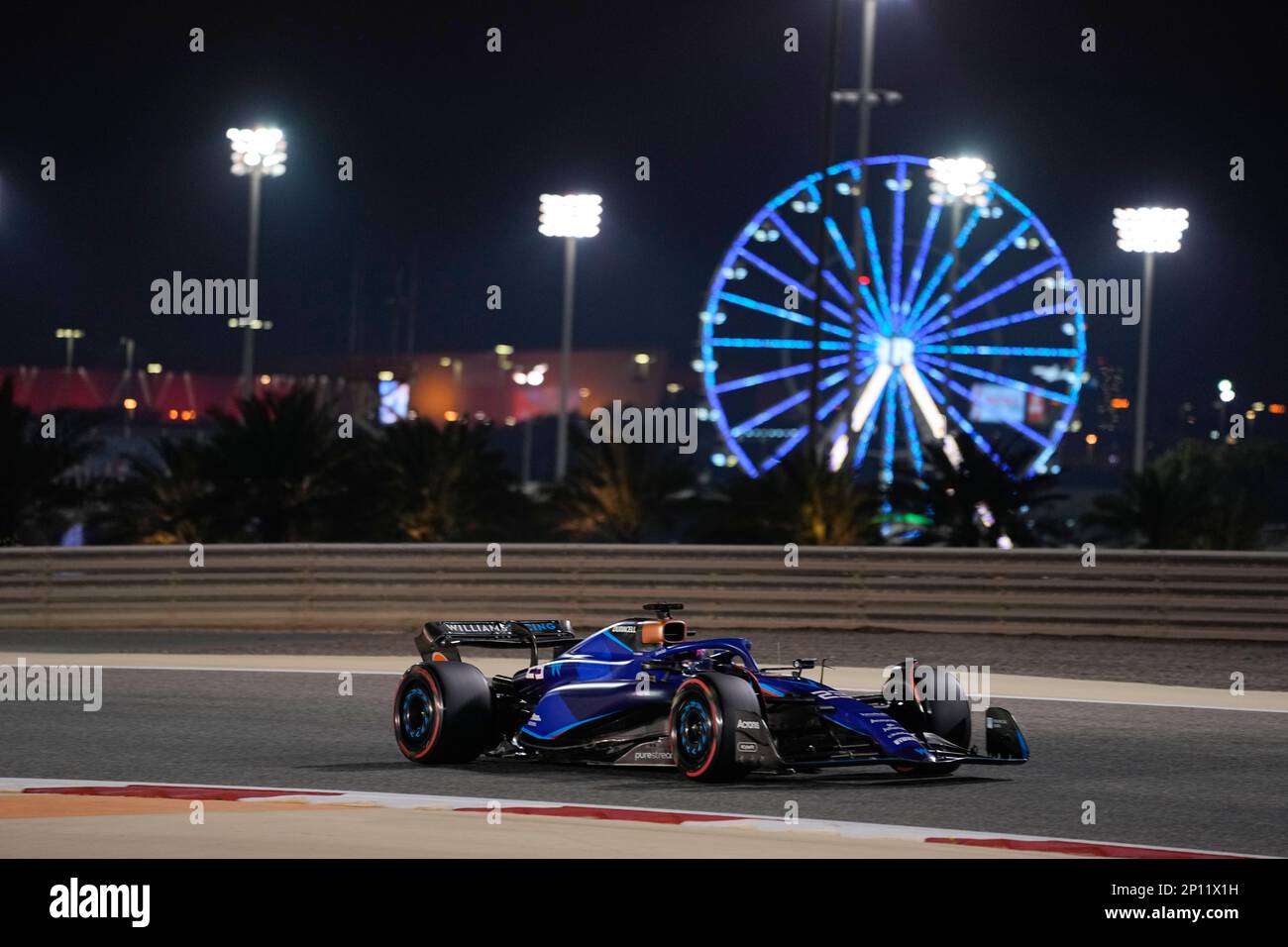 Williams driver Alexander Albon of Thailand in action during practice ...