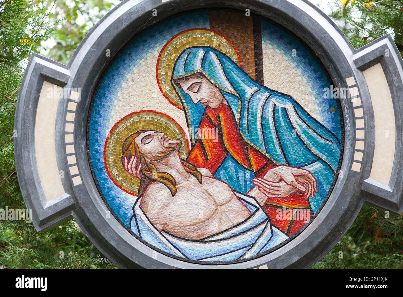 Station XIII. Jesus is taken down from the Cross and given to his ...