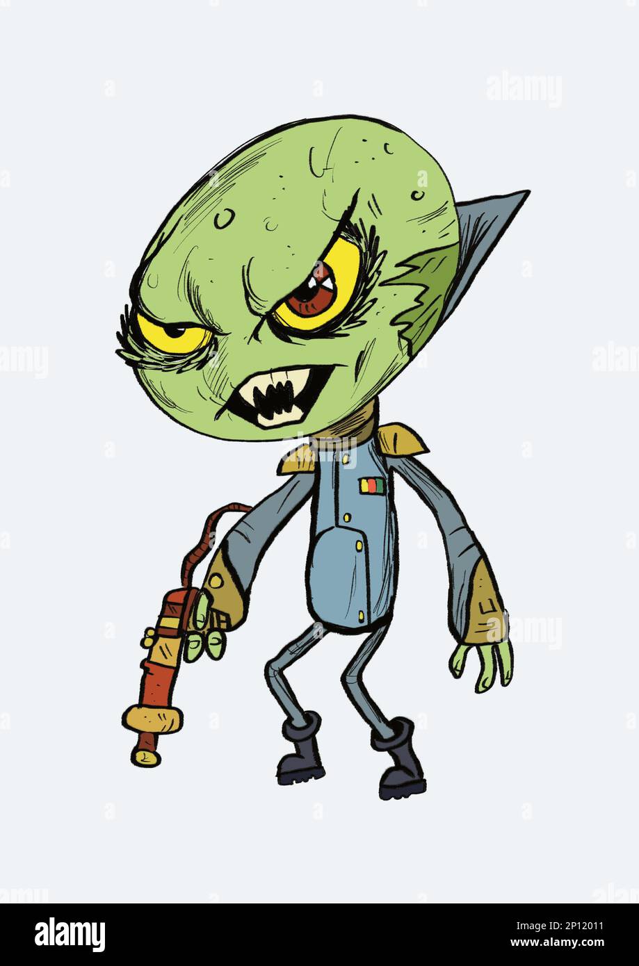 alien cartoon illustration Stock Photo - Alamy