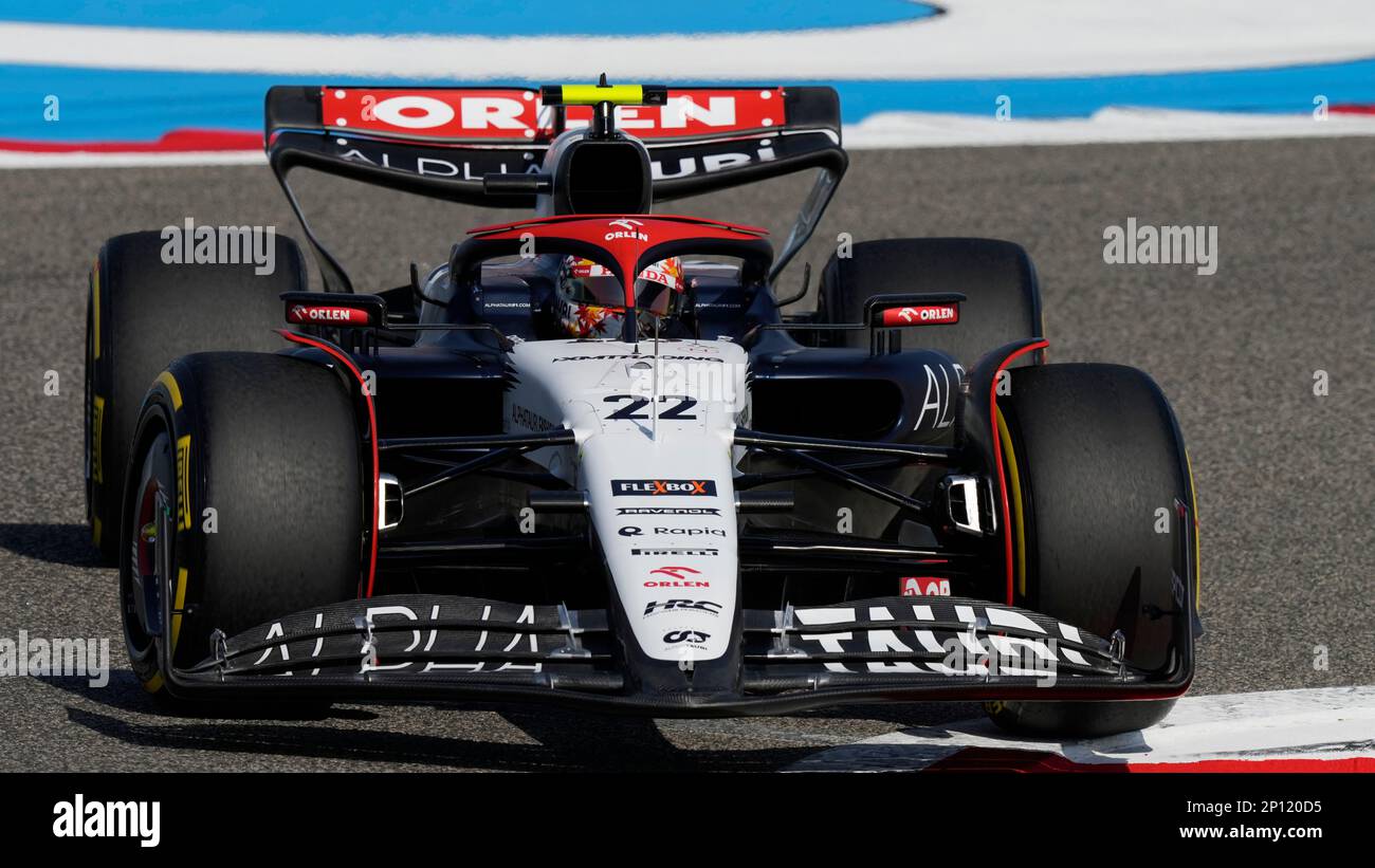 AlphaTauri driver Yuki Tsunoda of Japan during the first Formula One ...