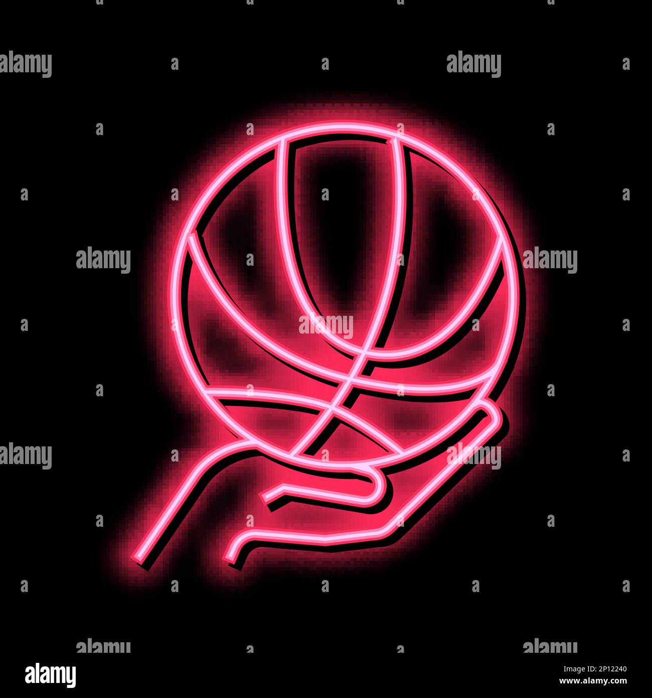 playing basketball neon glow icon illustration Stock Vector Image & Art ...
