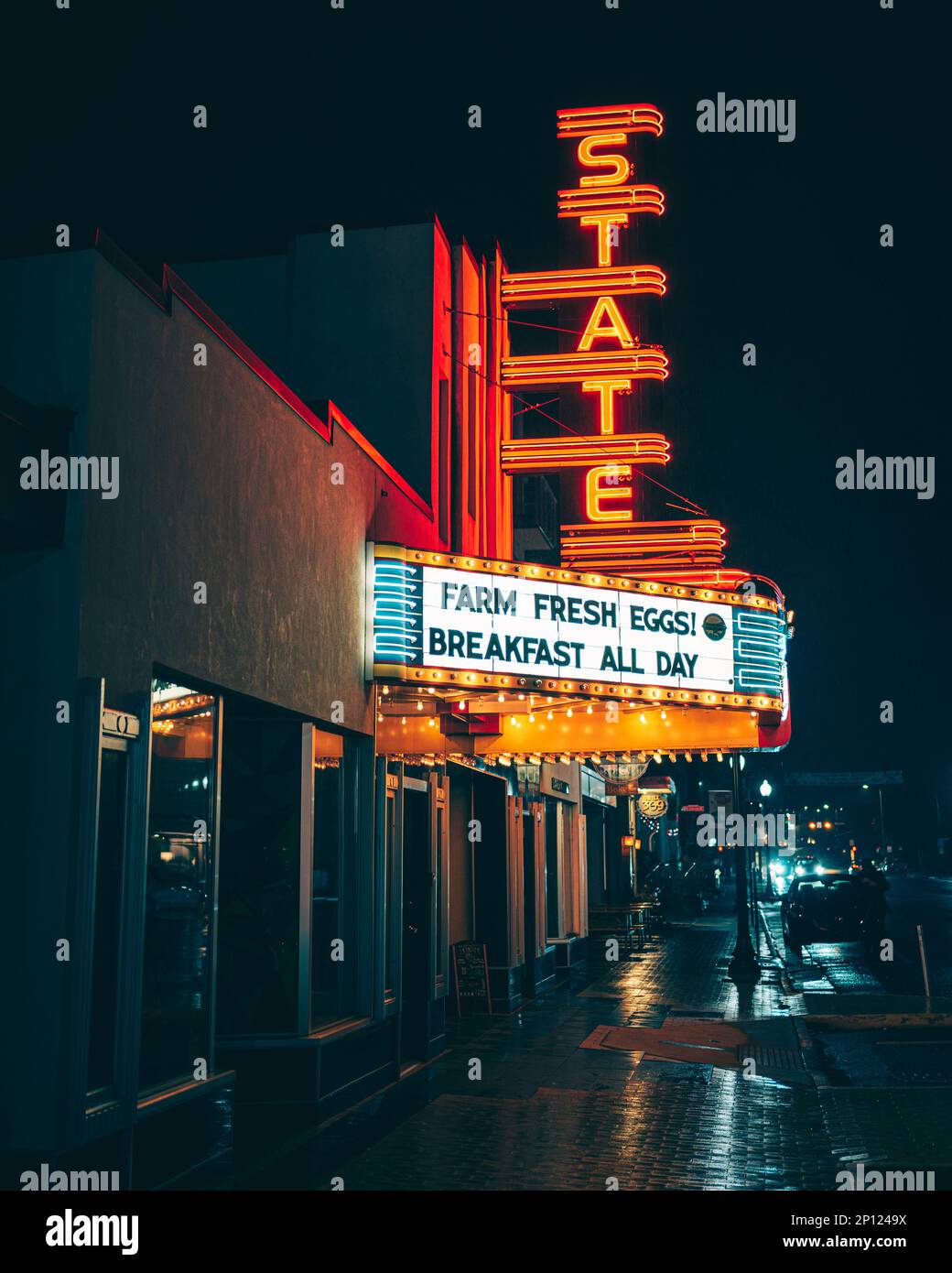 The State Theatre vintage neon sign, Culpeper, Virginia Stock Photo - Alamy