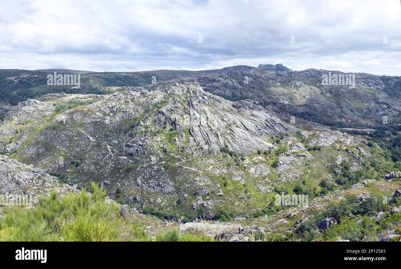 Castle ruins of Castro Laboreiro, Peneda Geres National Park, portugal ...